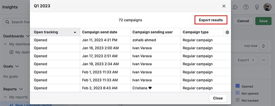 Exporting data from Insights - Knowledge Base | Pipedrive
